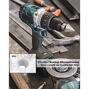 Diamond Beveling Chamfer Bit, 1-3/8 Inch (35mm) Hex Shank Diamond Countersink Drill Bits for Existing Hole Trimming Finishing Enlarging, Diamond Cone Tile Bit for Marble Ceramic Granite