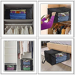 Woffit Foldable Storage Bag Organizers, Great for Clothes, Blankets, Towels, Winter & Summer Clothing, Closets, Bedrooms, Under Bed