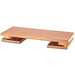OakRidge Compact Portable Footrest, Collapsible Legs for Storage or Travel, Walnut Wood Finish