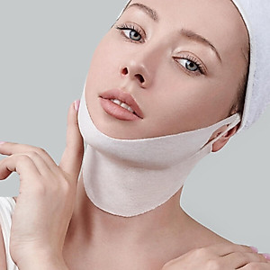 Anacis Advanced Neck Under Chin Mask Works for V-line Neck Chin Jawline - Fine Lines - Neck Wrinkles - Sagging Skin - For Women and Men. (5 Double Masks)