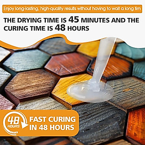 Ganbaro Decoupage Glue 8.45 oz All-in-One Glue Transparent Quick Dry Gloss Water Based Sealer Glue Waterproof Easy Clean All Purpose Gloss Glue for DIY Paper, Wood, Canvas, Leather, Metal 250 ml