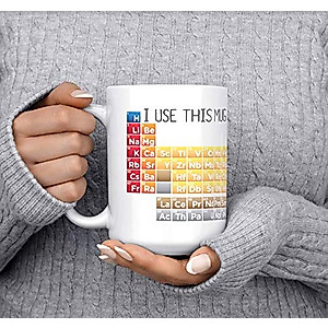 I Use This Mug Periodically - Funny Pun for Science Teacher Chemistry Student Graduate Gift Mug - Large 15 oz Mug