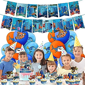 OULUN Birthday Party Supplies For Finding Nemo ,Nemo Theme Party Decoration