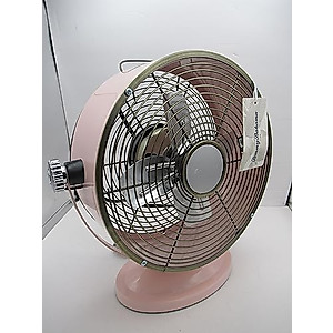 Retro Pedestal Desk Fan with Pivot Head 2 Speed 12 INCH