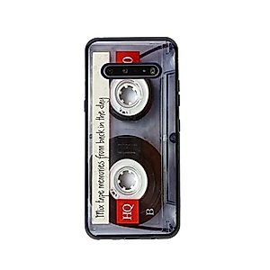 zeleiw autheco Compatible with LG V60 ThinQ 5G Case, Retro Cassette Tape 80s 90s Vintage Music Classic Mixtape Design for LG Case Men Women,Soft Silicone Protective Case for LG