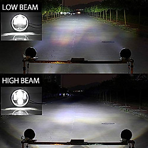 UNI-SHINE 4pcs 5 3/4" 5.75 LED Headlights with High Low Beam Amber turn signal White DRL, 5 3/4 led headlight Halo Ring