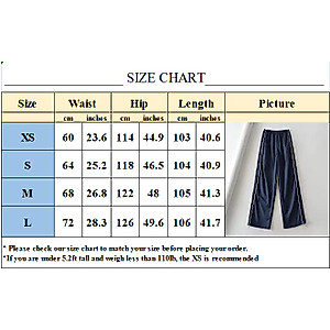XPONNI Track Pants Women Baggy Pants Y2k Pants Womens Fall Fashion 2022 Fall Pants for Women 2022 (Navy,S,Small)