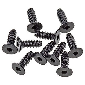 Axial AXA0413 Hex Socket Tapping Flat Head Screws (10-Piece), 2.6x8mm, Black