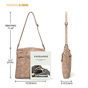 KouLi Buir Crossbody Purse for Women, Soft PU Leather Shoulder Handbags Crossover Bags with Multi Pocket