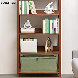 Natheeph Cube Storage Bins with Zipper Lid Foldable Storage Box with Handles Cotton Linen Closet Organizers and Storage Baskets for Clothes Toys (S)