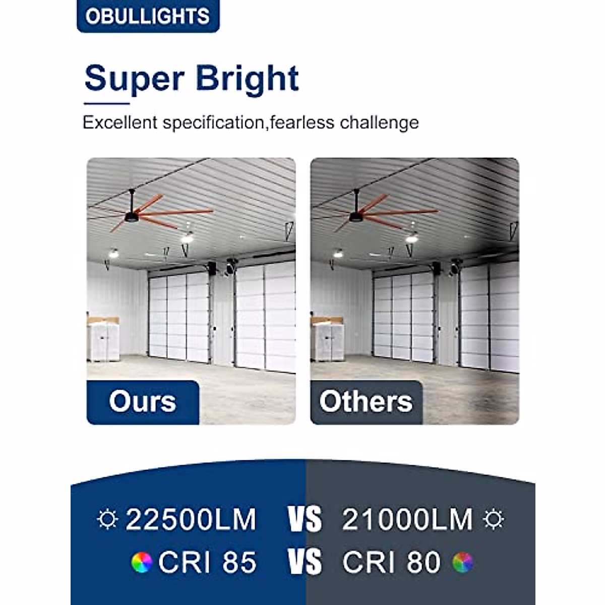 Super Bright UFO LED High Bay Light 150W 22500lm 5000K, 30% Brighter than normal LED, Alternative to 600W MH/HPS for Shop Garage Barn Warehouse Factory Gym, 100-277V, UL US Plug 5’ Cable, IP65