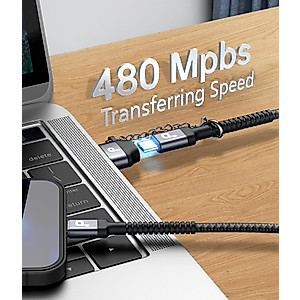 USB Type C to Lightning Cable Fast Charging, [Apple MFi Certified] 2Pack 6ft iPhone Charger Cable Compatible with iPhone 14/13/12/11 Pro Max and USB C Female to USB A Male Adapter with Keychain