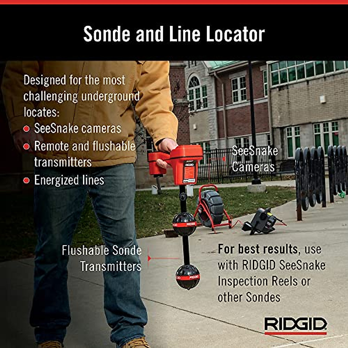 RIDGID 19238 NaviTrack Scout Locator, Underground Pipe Locator and Underground Cable Location Device Small