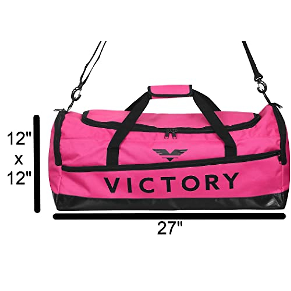 Victory Martial Arts Large Breathable Duffle Bag for MMA Gear, Boxing Gear, Gym or other Sports (Pink)