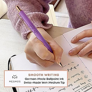 MESMOS Pastel Pens, Mindfulness Gifts, Inspirational Fancy Pens for Women, Wellness & Spiritual Gifts, Self Love Self Care Gifts, Journaling Pens, Cute Pen Set, Luxury Pretty Pens, Relaxing Gifts