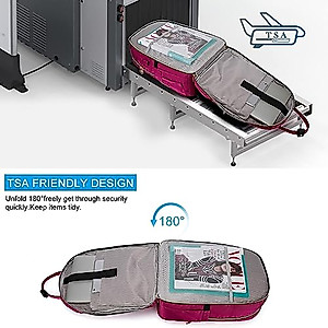 YAMTION 17 Inch Backpack for Women and Teen Girls,School Backpack TSA Laptop Bookbag with USB for College University Students Business Office Work Travel