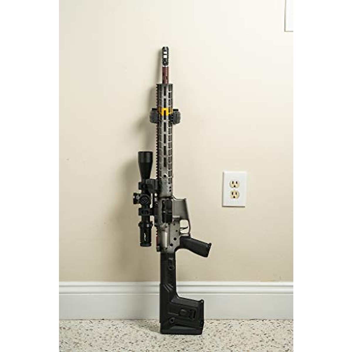 QuiverGrip UtilaGrip Single Shotgun & Rifle Gun Rack - Gun Rack - Wall Mount - Wall Organizer - Weapons Rack - Adjustable Firearm Storage - Wall Mounted Gun Holder