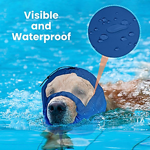 Nanaki Adjustable Shower Caps for Dogs Ears Dog Ear Covers for Bath, Shower Cap Reusable Waterproof Ear Covers for Dogs, Dog Ear Protection for Bath Dog Bath Ear Protection Bathing Grooming Swimming