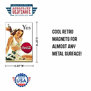 Desperate Enterprises Coca-Cola Yes Refrigerator Magnet - Funny Magnets for Office, Home & School - Made in The USA