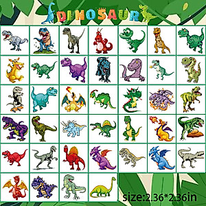 Tazimi 88 Sheets 3D Dinosaur Temporary Tattoos For Kids T-Rex Tattoo Sticker Dinosaur Tattoo Party Decoration DIY Temporary Tattoos Art