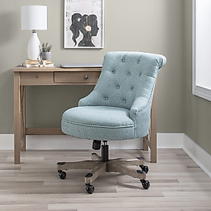Linon Amzn0240 Talia Light Blue Office Chair, Gray