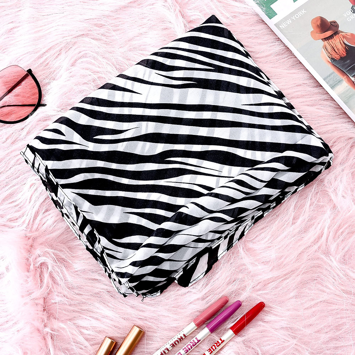 TXIN Multi-Usage Lightweight Women Long Prints Shawl Zebra Large Stripe Scarves