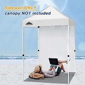 EAGLE PEAK Sunwall/Sidewall for 5x5 ft Straight Leg Canopy only, 1 Sidewall, White