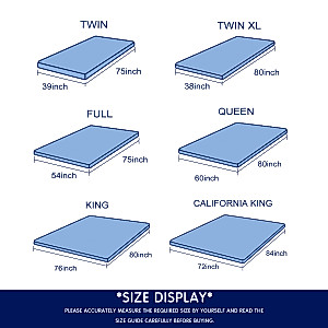 subrtex Twin XL Size Mattress 6 Inch Gel Memory Foam Mattress with Removable Protective Cover in a Box Premium Bed Mattress for Pressure Relief Sleep(Twin XL,6 Inch)