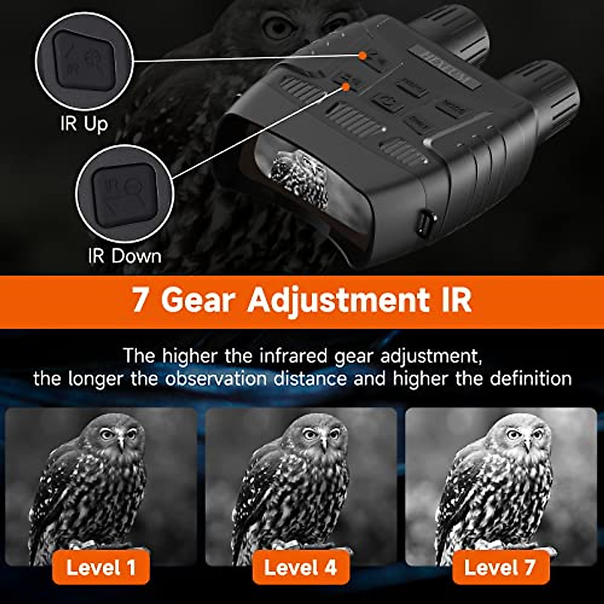 Night Vision Goggles Night Vision Binoculars for Adults - Digital Infrared Binoculars can Save Photo and Video with 32GB Memory Card