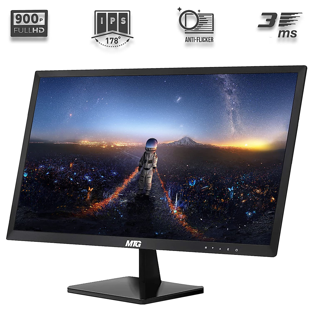 Computer Desktop PC, Intel Core i7, TechMagnet Siwa 8, 16GB RAM, 128GB SSD Boot + 2TB HDD, Dual 27 Inch Monitor, MTG RGB Keyboard Mouse, RGB Speaker with Webcam, WiFi, Win 11 Home (Renewed)