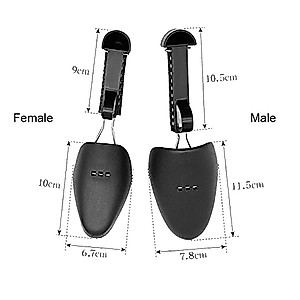 VASANA 2 Pairs Adjustable Shoe Tree Practical Shoe Stretcher Plastic Shoe Shaper Boot Holder Portable Shoe Support Keeper for Men