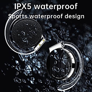 True Wireless Headphones Ear Hook Earphone Built-in Dual Mic Twins Sports Headset with Charging Box Compatible with Android/iOS