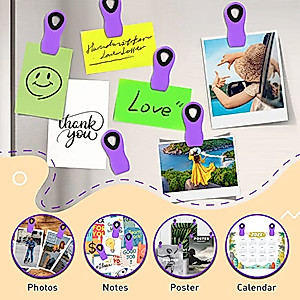 Chip Clips, Bag Clips, 6 Pack Purple Magnetic Clips, Chip Clips Bag Clips Food Clips, Bag Clips for Food, Clips for Food Packages, Magnet Clips, Chip Bag Clip, Magnetic Chip Clips for Fridge