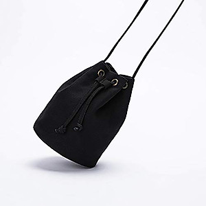 Bucket Bag Purse Women Drawstring Purses Women Bucket Purses Hand Bag Anti Theft Crossbody Purse Zipper HoBo Designer Shoulder Bag (Black, 6.29”(L) 6.29”(W) 8.46”(H))