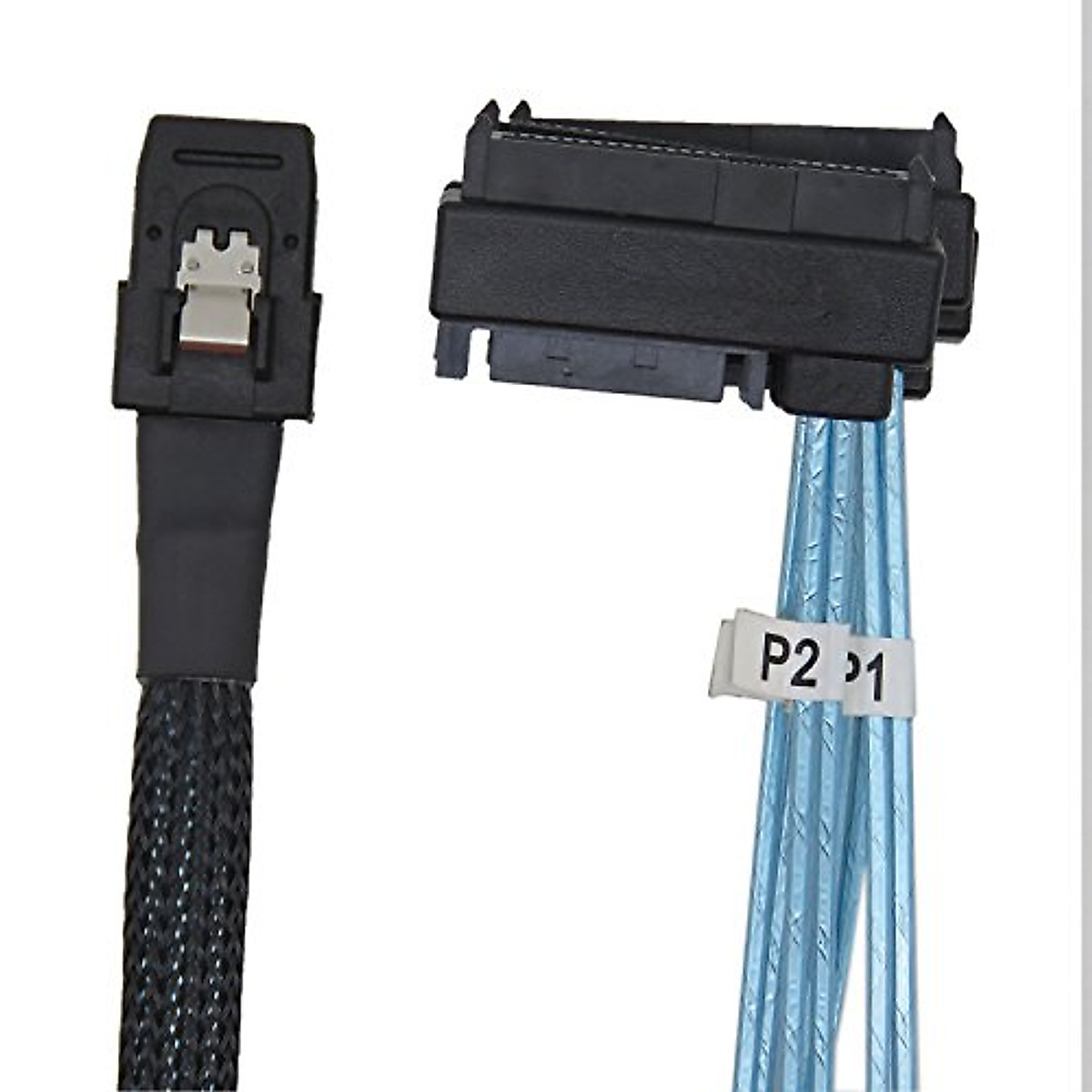 CableDeconn Mini SAS 36 SFF-8087 to (4) SFF-8482 Connectors with SATA Power 1m