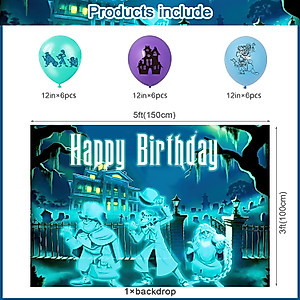 Haunted of Mansion Party Banner, Halloween Horror Backdrop 7x5 Haunted of Mansion Background Haunted of Mansion Themed Backdrops for Haunted of Mansion Party Supplies Background Birthday