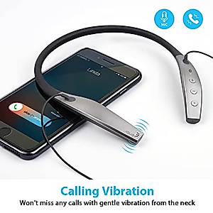 Bluetooth Headphones Neckband True Wireless Earbuds Wireless Headset Sport Noise Cancelling Earbuds Waterproof IPX7, Call Vibration Headphones Built in Mic for Gym Running