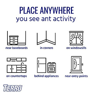 TERRO T300B Liquid Ant Killer, 12 Bait Stations