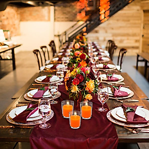 Orange Votive Candles, 9 Packs Unscented Small Fall Votives for Thanksgiving Day Wedding, Holiday Party, Home (8 Hour), 1.5" D x 1.25" H