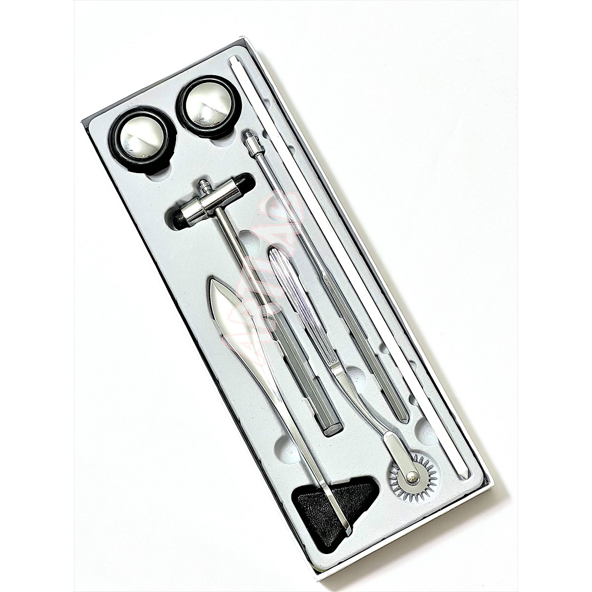 ArTLab-Neurological Percussion Set-Reflex Hammer Instrument Set, Includes Pinwheel, Babinski Hammer,Taylor Buck Hammer,Diagnostic Kit for Nurses,EMS,Students (Set of 7 Black)