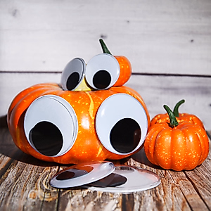 Hapeper 14 Pieces Giant Wiggle Eyes with Self Adhesive 2 3 4 Inches Big Black Plastic Eye for Home Furniture Door Car Halloween Party Decoration