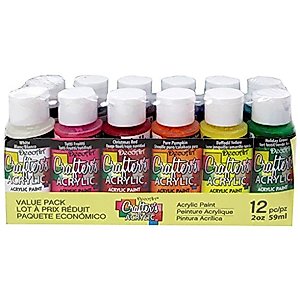 Decoart Crafter's Value Pack Acrylic 12pc, 2 Fl Oz (Pack of 12)
