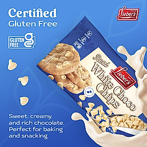 Lieber’s Real White Chocolate Chips, 9 oz – Gluten Free, Vegan, Kosher, Non GMO, Low Calorie Chocolate Chips (9 Oz Pack of 3)