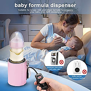 AIKEBAO Heating Constant Temperature Baby Glass bottles5oz,Portable/Formula Bottles/Automatic Mixing/Bottle for Formula/Baby Formula Bottle