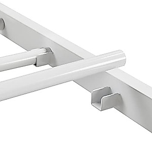 Topeakmart California King Size Victorian Style Metal Bed Frame with Headboard/Mattress Foundation/No Box Spring Needed/Under Bed Storage/Strong Slat Support White