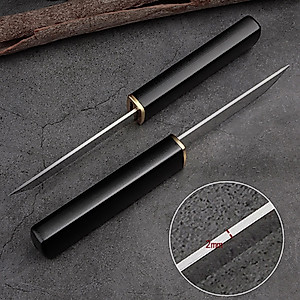 UNROEVS 2-Piece Kitchen knife Set,Double-edged Knife with Stainless Steel Paring Knife,Ultra Sharp Kitchen Knife,Portable Compact Knives for Camping,Hiking.