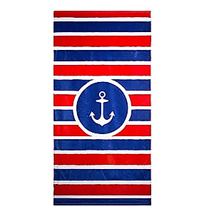 Outdoor Living Patriotic Beach Towel 4 Pack Set in Variety Stars, Stripes, Anchor, Flag
