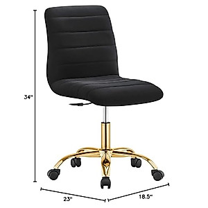 Modway Ripple Home Office Desks and Chairs, Gold Black