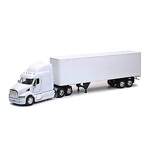 New Ray Toys New 1:32 NEWRAY Truck & Trailer Collection - Peterbilt 387 Trailer SEMI Plain White Diecast Model