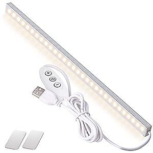 DWEPTU Under Cabinet Light Closet Lights Dimmable LED Stick on Lights Under Counter Light Fixtures with USB Powered LED Light Bar for Room Under Counter Lighting Work Tables Student Dormitory